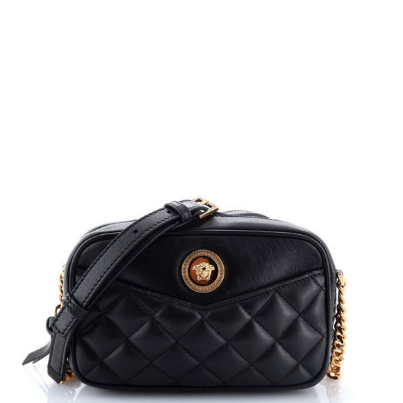 Versace | Bags | Versace Small Medusa Icon Front Slip Pocket Camera Bag ...